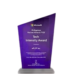 Microsoft Tech Intensity Partner of the Year Award 2020 - ePLDT